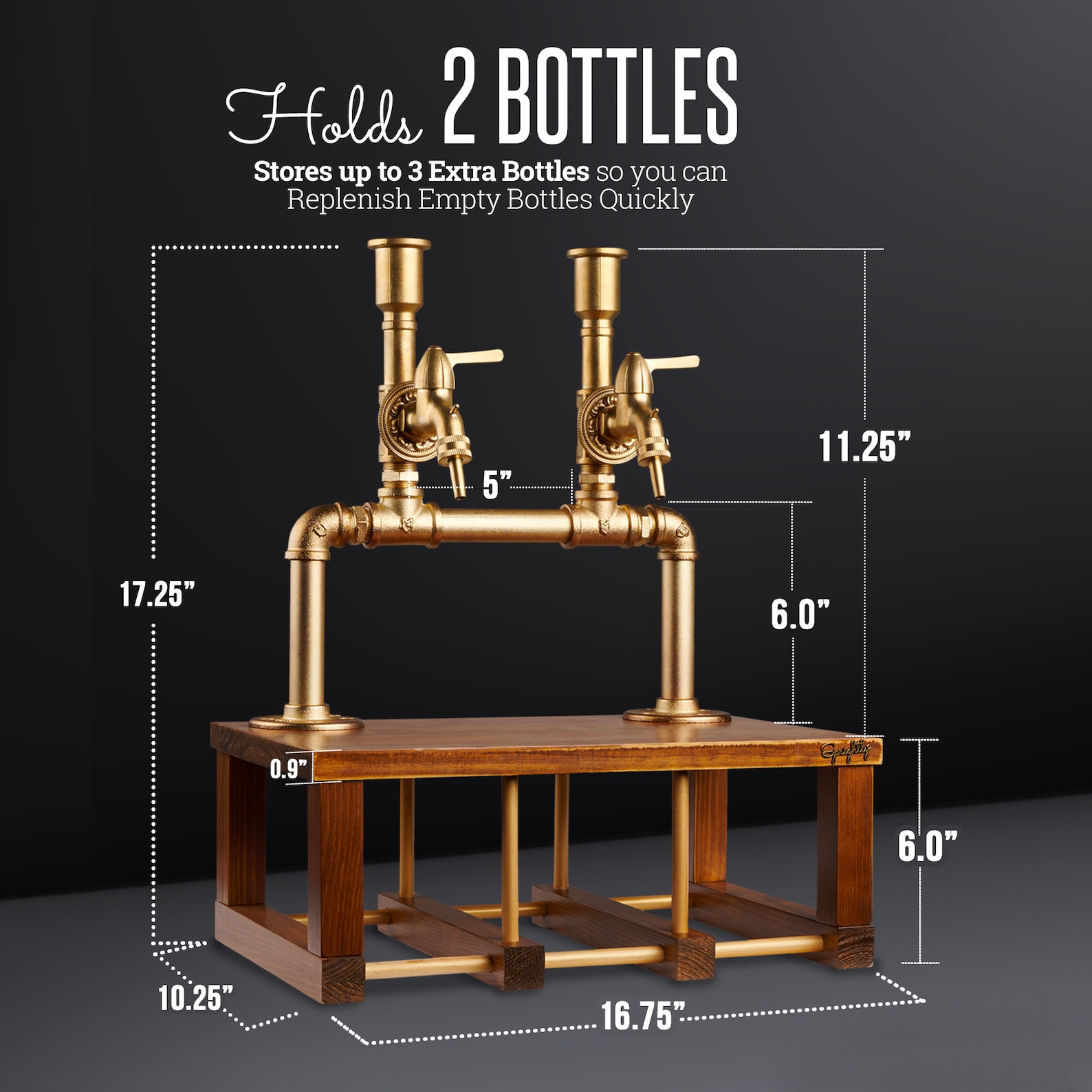 Wine and Liquor Dispenser for Home Bar - Industrial-style Alcohol ...