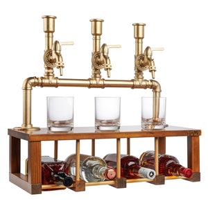 Dispenser for Home Bar - Industrial-style Alcohol Liquor Bottle Pourers ...