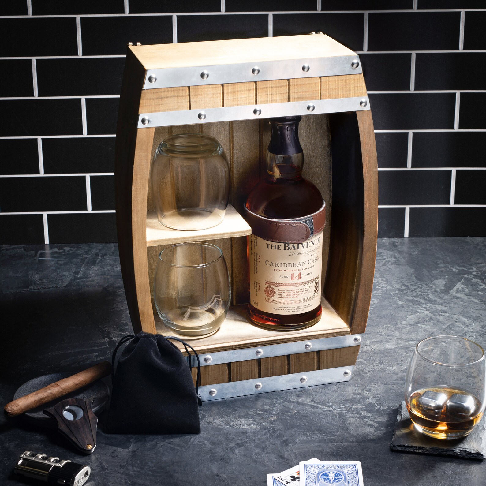 Barrel Whiskey Decanter Set, Whiskey Stones Decanter Set With Box ...