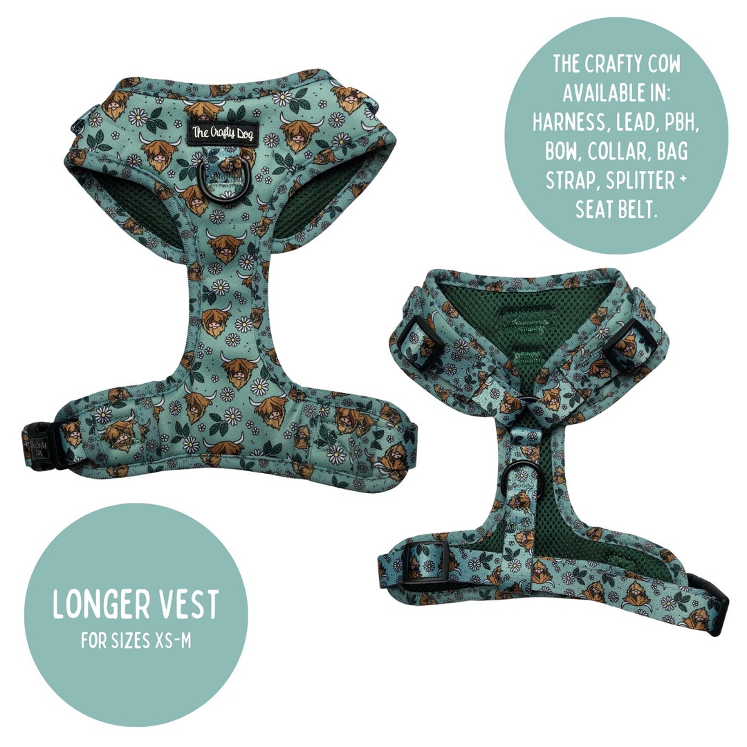 The Crafty Dog Co - the Crafty Cow Adjustable Vest Harness Autumn ...