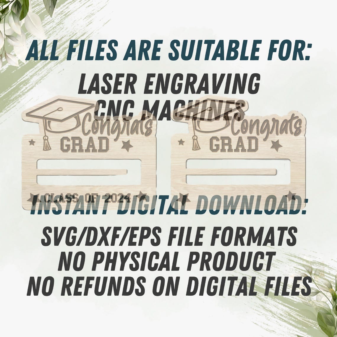 Customizable Grad Money Holder SVG Bundle: Laser Cut File (digital ...