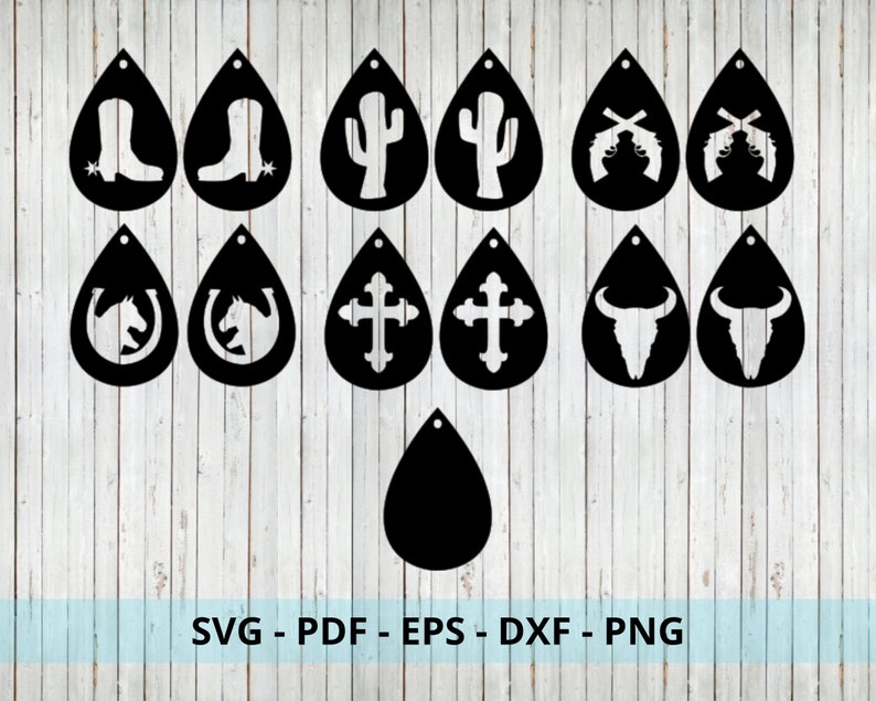646 Earring Card Template Svg