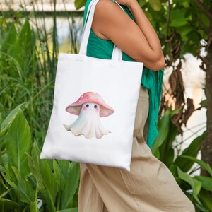 10 Watercolor Mushroom Ghost Clipart Bundle, 300 DPI Transparent PNG ...