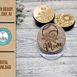 Baseball Mom Phone Grip Laser SVG Cut File, Pop up Phone Grip Accessory ...