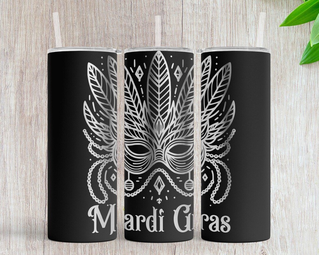 Mardi Gras Mask SVG: Laser Engraved Tumbler Design (digital Download ...