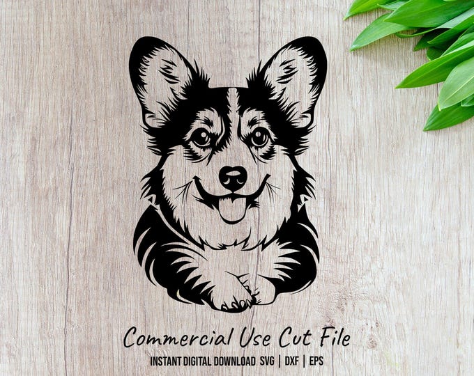 Cute Corgi SVG Cut File Clipart Adorable Dog Silhouette Pet Lover DIY ...