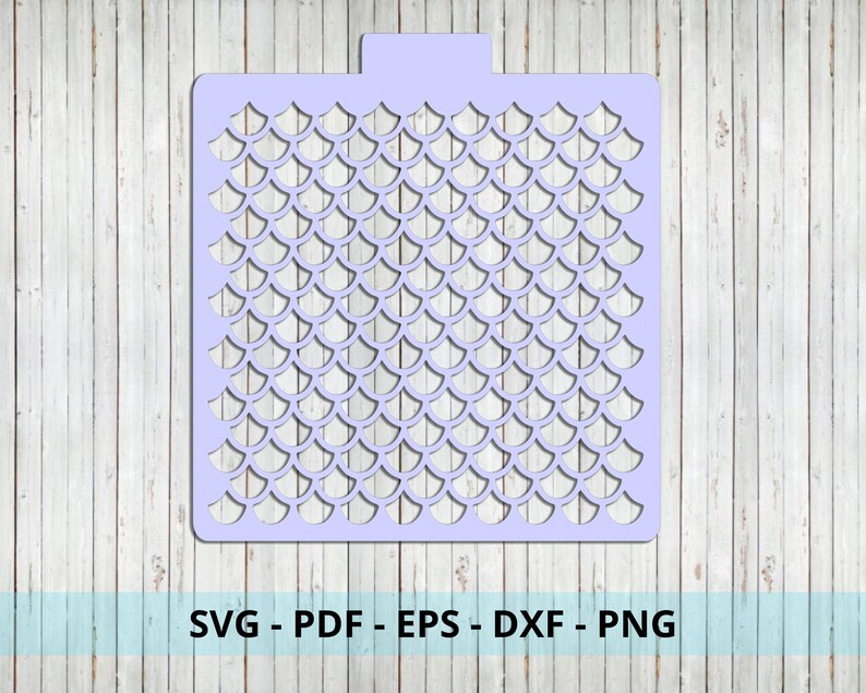 Mermaid Scale Stencil SVG Cut File | Etsy