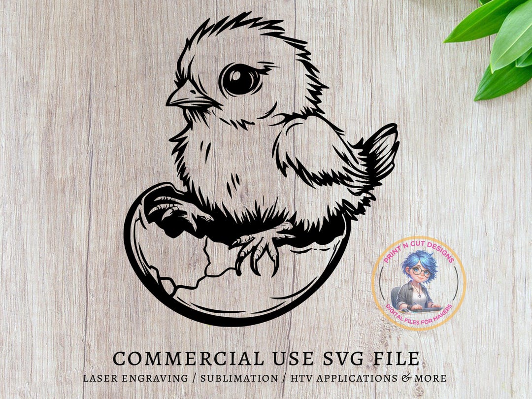 Baby Chick Hatching SVG, Cute Chick SVG File, Animal Clipart, Instant ...