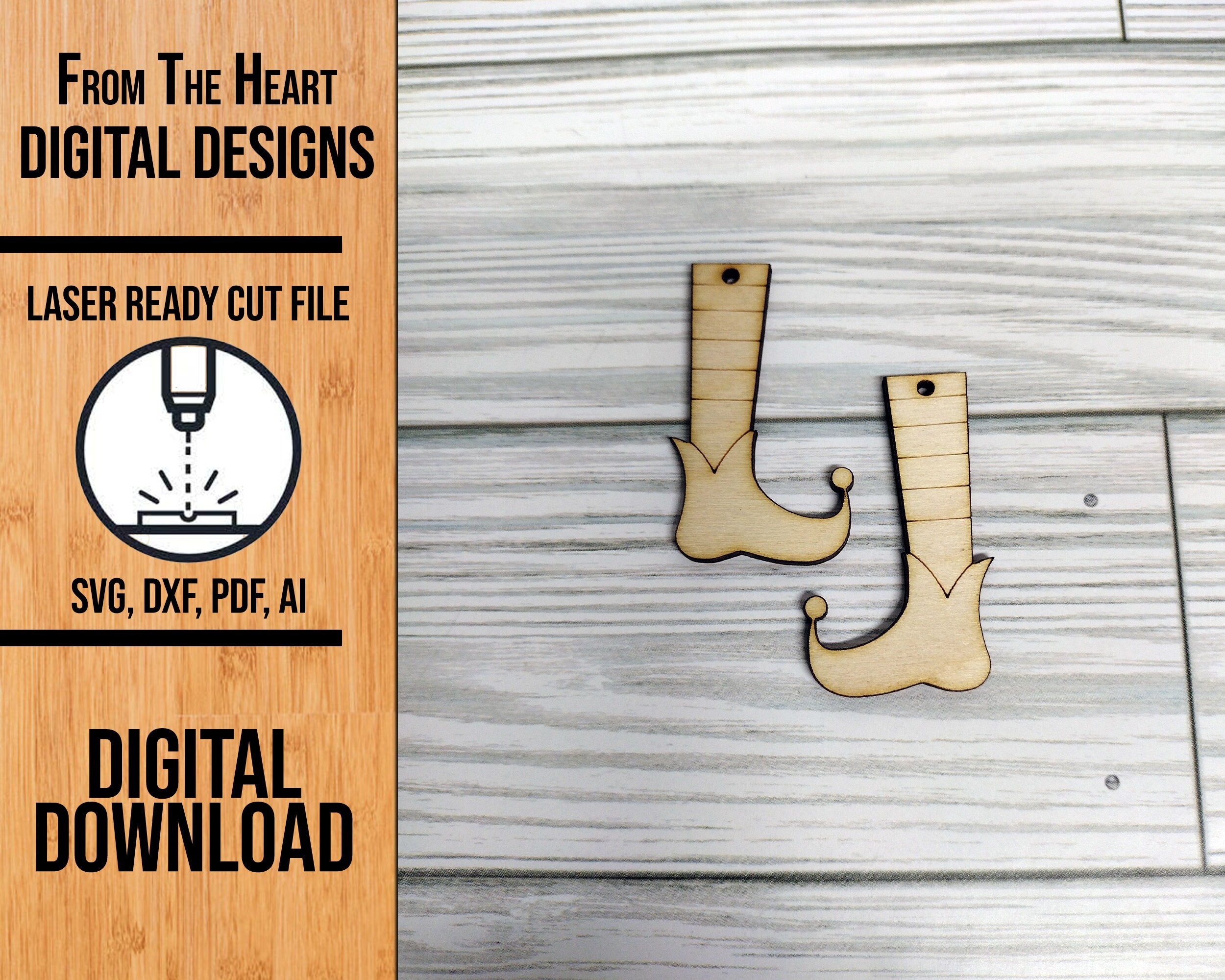 Elf Legs SVG Laser Cut File Christmas Elf Legs Glowforge - Etsy