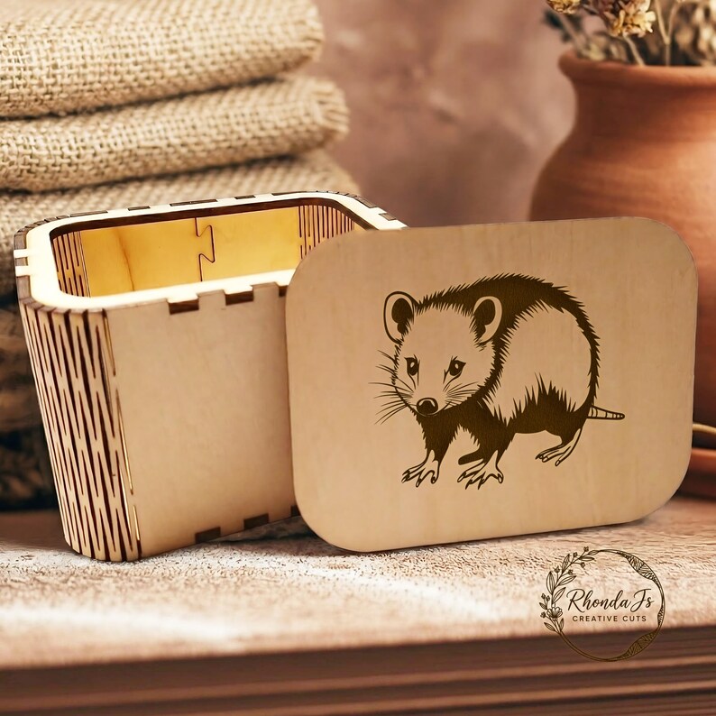Opossum SVG File for Laser Engraving, Vector Cut File, Cute Animal ...