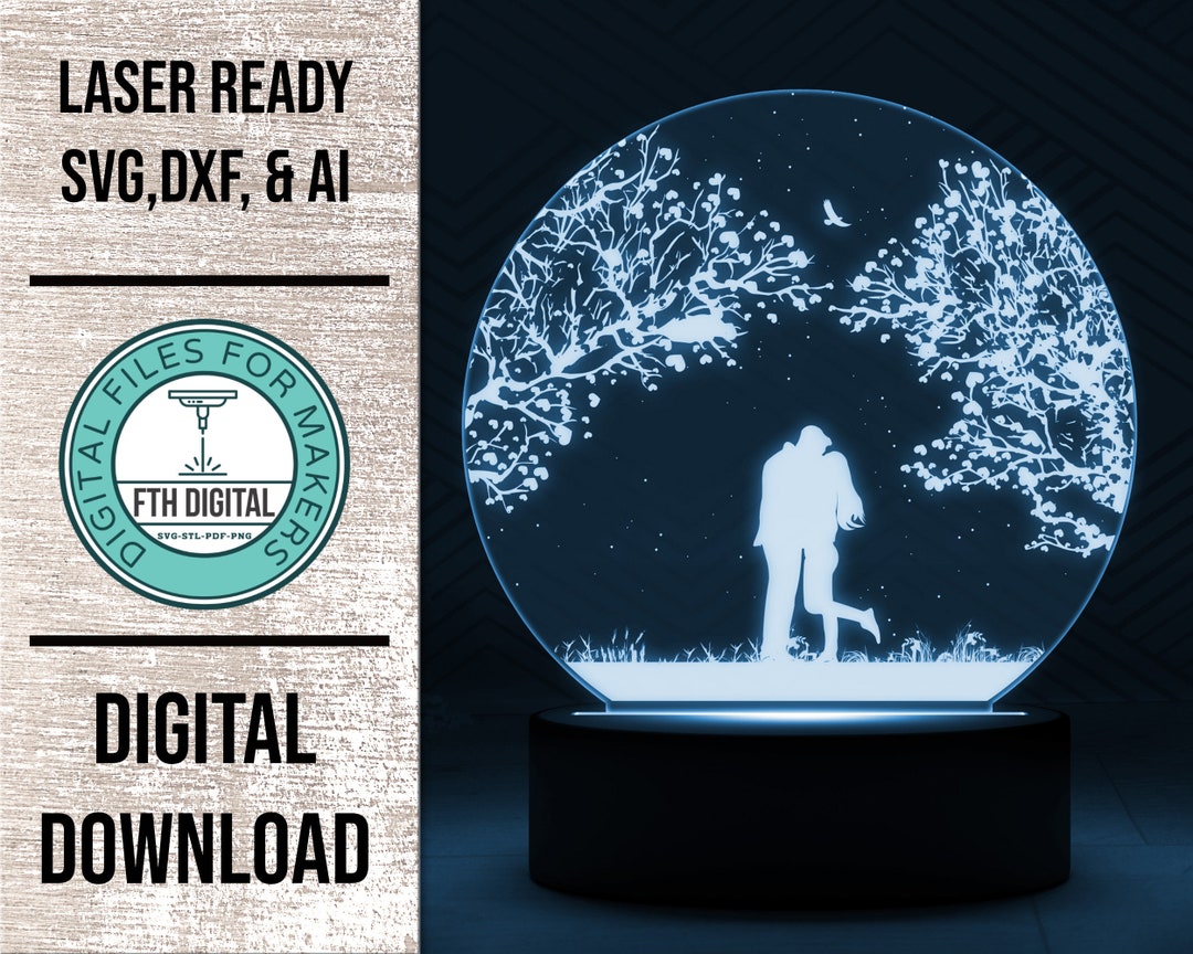 Couple in Love Night Light SVG Laser Cut File (digital Download) - Etsy