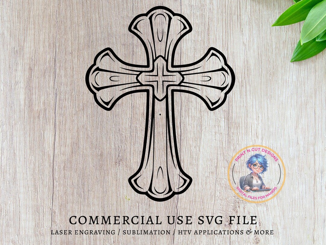 Intricate Cross SVG File, Religious SVG Design, Spiritual Art Element ...