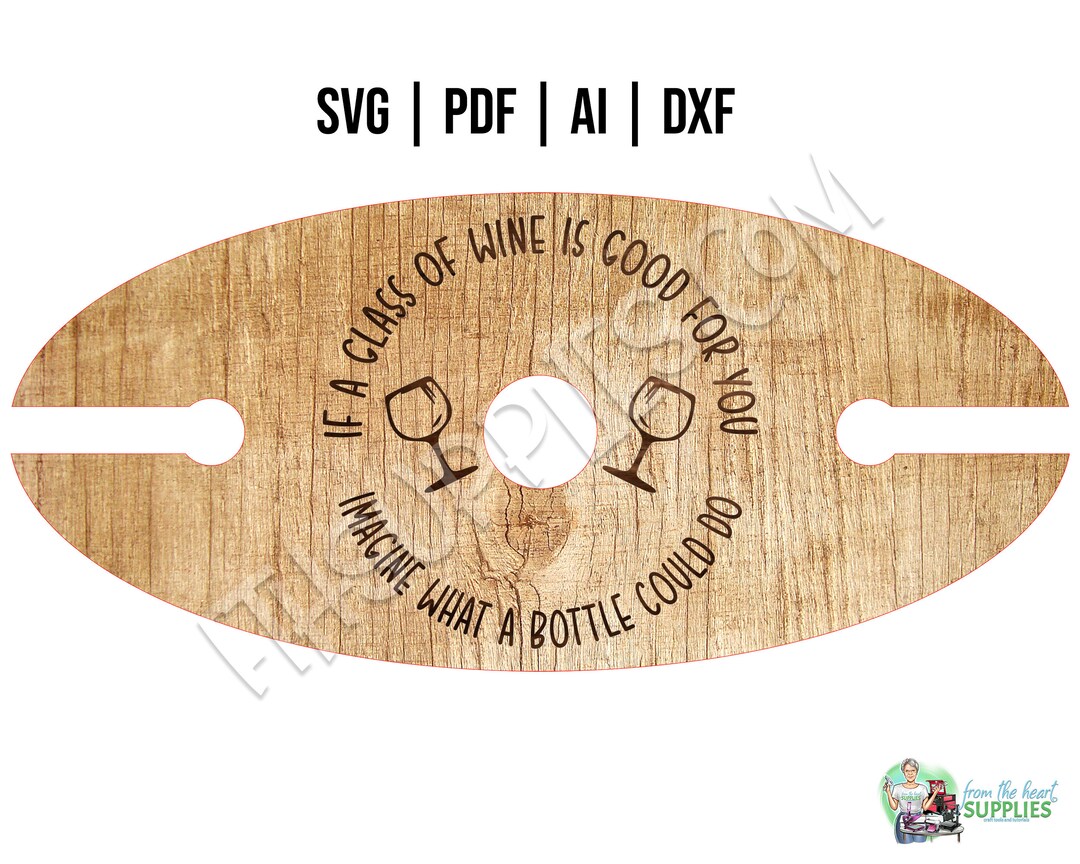 Wine Caddy SVG Laser Cut File / Wine Butler SVG / Glowforge - Etsy