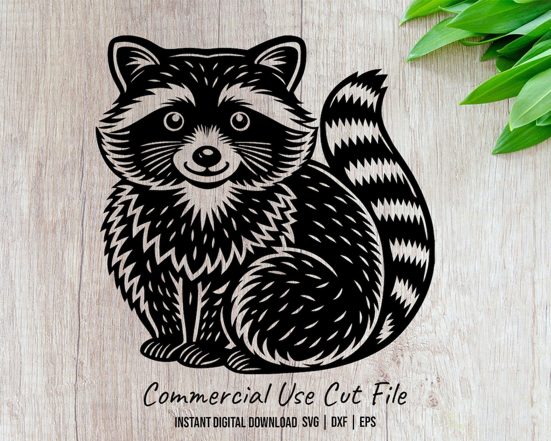 Cute Raccoon SVG Cut File, Woodland Animal Clipart, DIY Scrapbooking ...