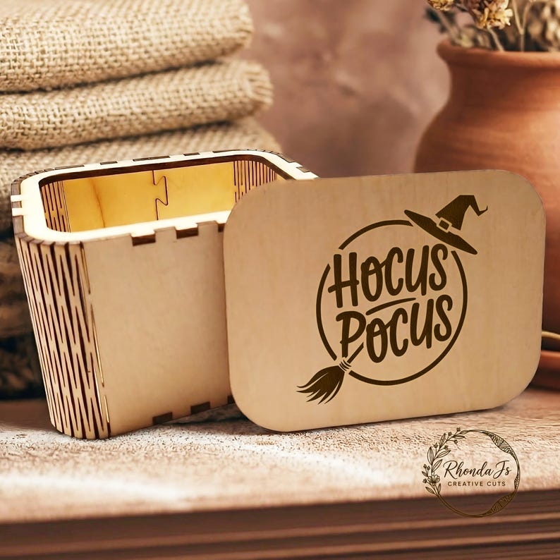 Hocus Pocus SVG File for Laser Engraving, Halloween Design, Witch Hat ...