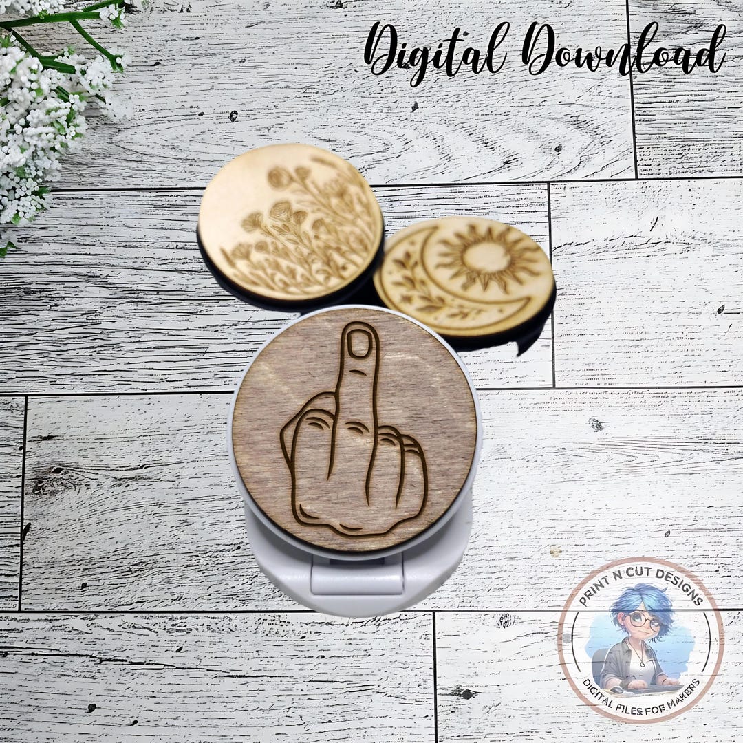Middle Finger Phone Grip Laser SVG Cut File, Pop up Phone Grip ...
