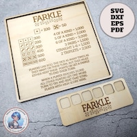 Farkle Scoreboard Laser Cut File: SVG, PNG (digital Download) - Etsy