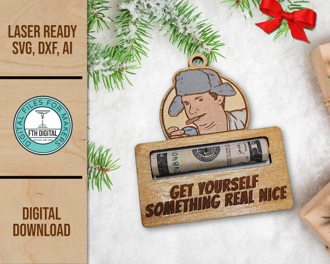 Get Yourself Something Nice Ornament Money Holder SVG, Christmas Money ...