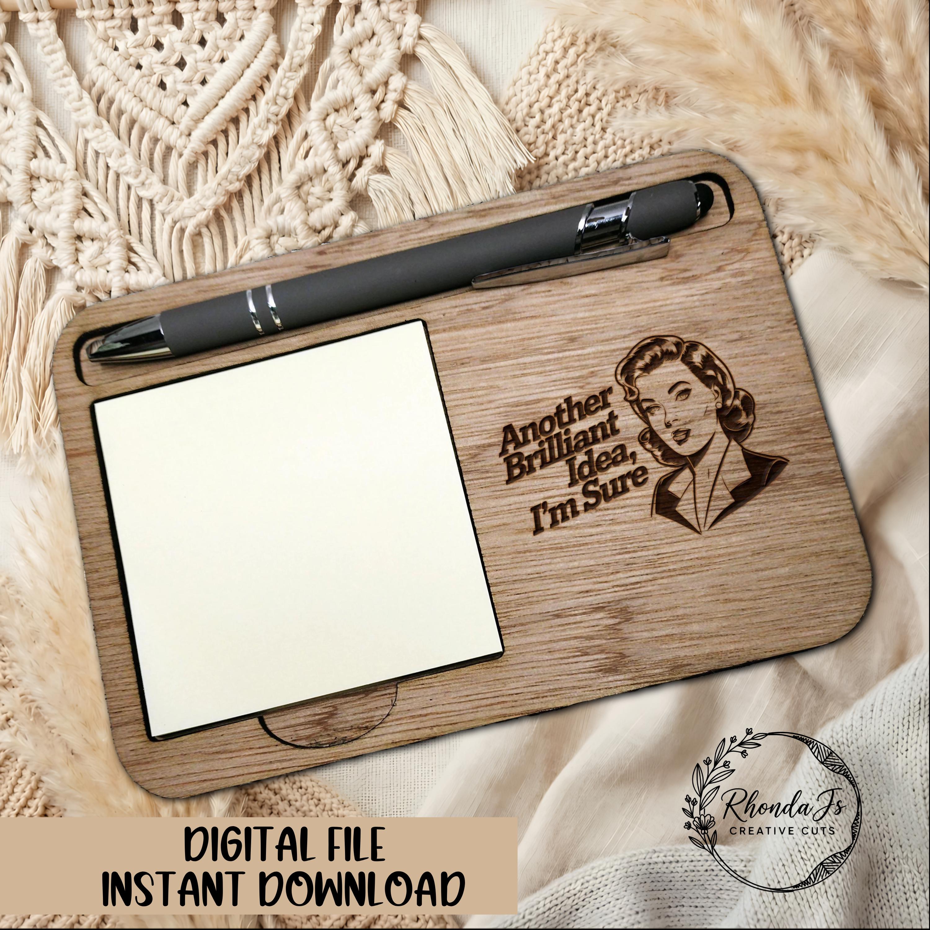 Retro Notepad Holder Laser Cut File: Vintage Design SVG - Etsy