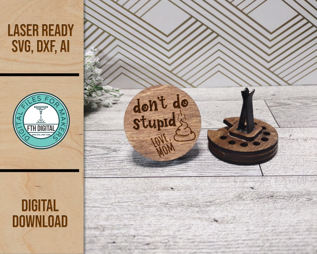 Funny Car Air Freshener SVG Laser Cut File: Essential Oil Diffuser ...