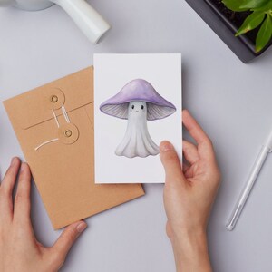 10 Watercolor Mushroom Ghost Clipart Bundle, 300 DPI Transparent PNG ...