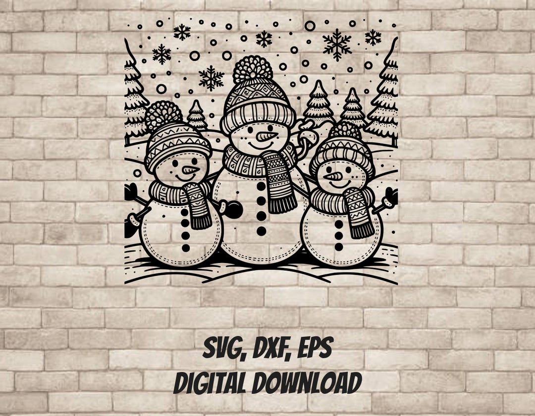 Christmas Snowman SVG, Winter Wonderland Cut File, Holiday Snowman ...