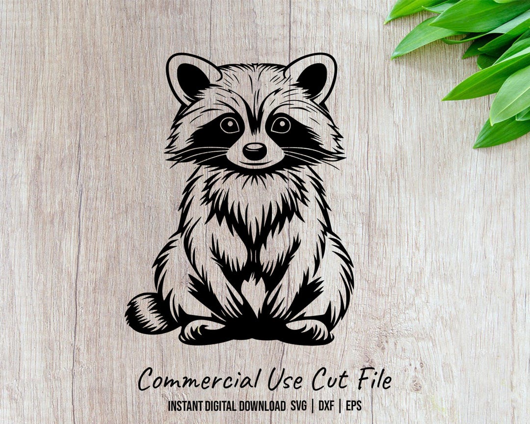 Adorable Raccoon SVG Design for Crafts and DIY Projects - Etsy