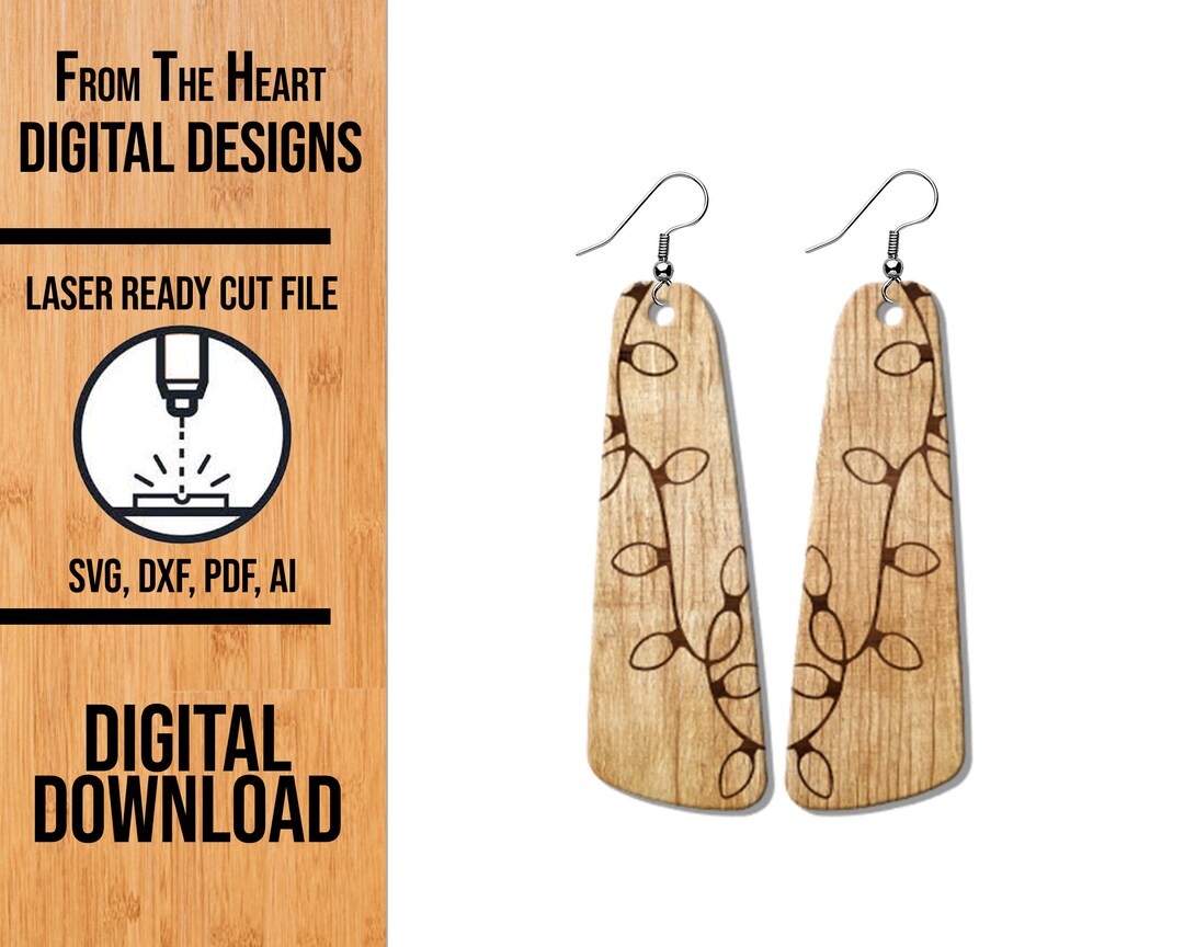 Christmas Light String SVG Laser Cut File, Light String Glowforge Laser ...