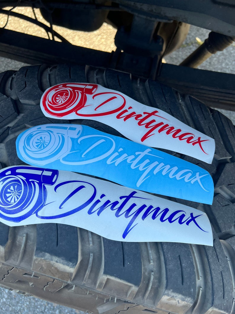 Dirtymax Turbo Diesel Decal Stickers - Etsy