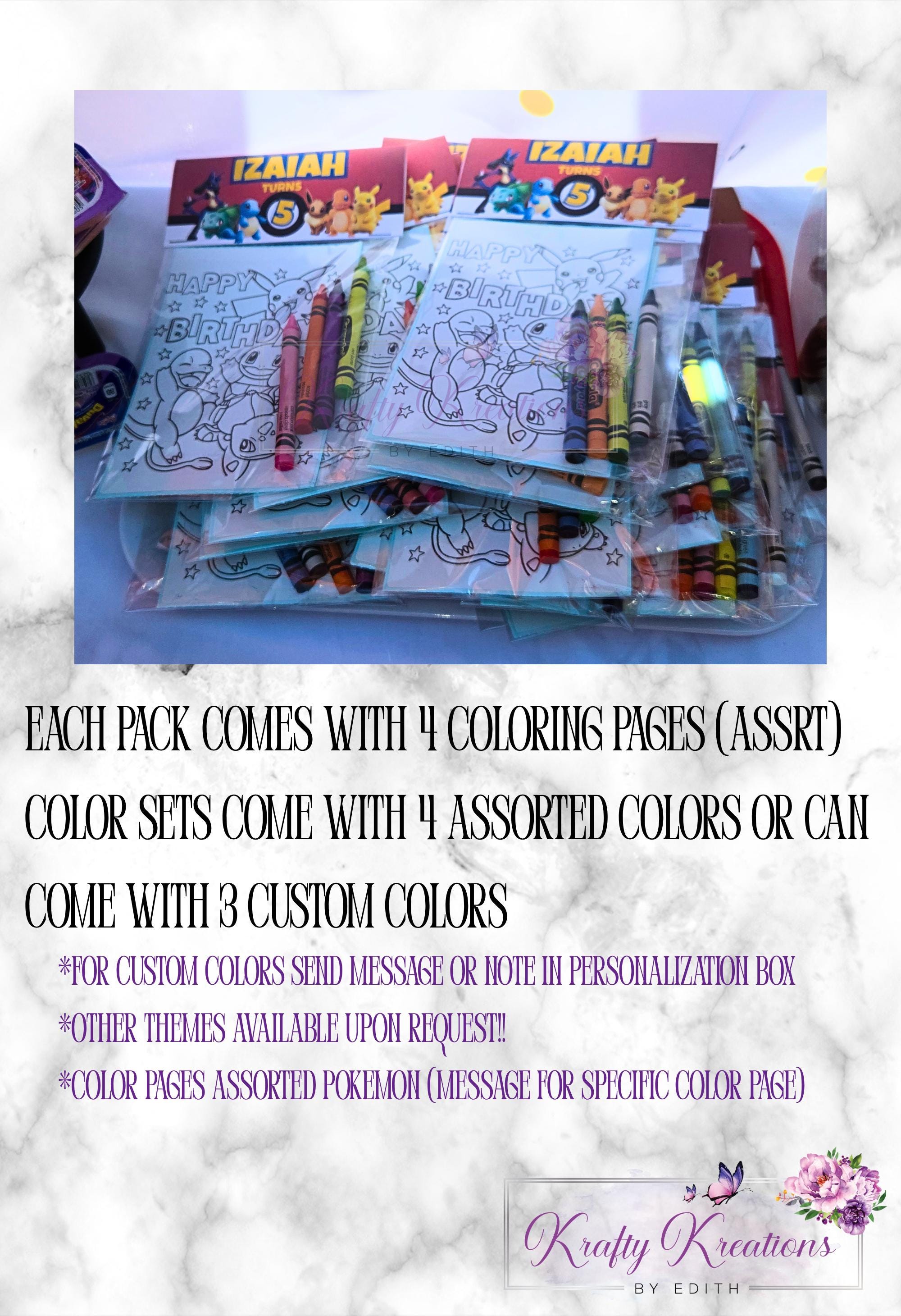 Pokemon Coloring Pages - Party Favors - Etsy