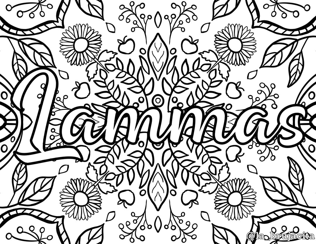Printable Wiccan Coloring Book Page Lammas - Etsy Canada