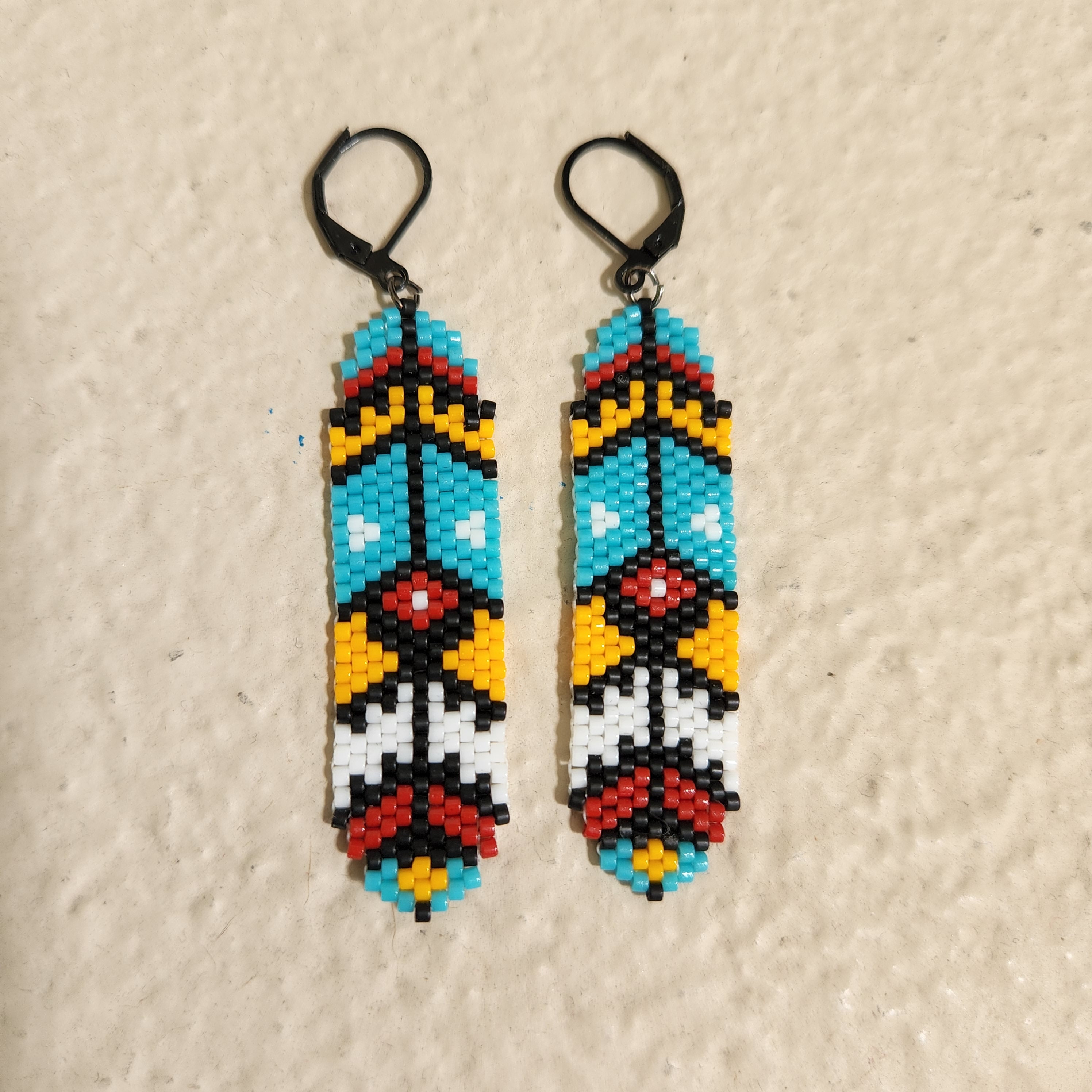 Peyote Feather Stitch Earrings - Etsy