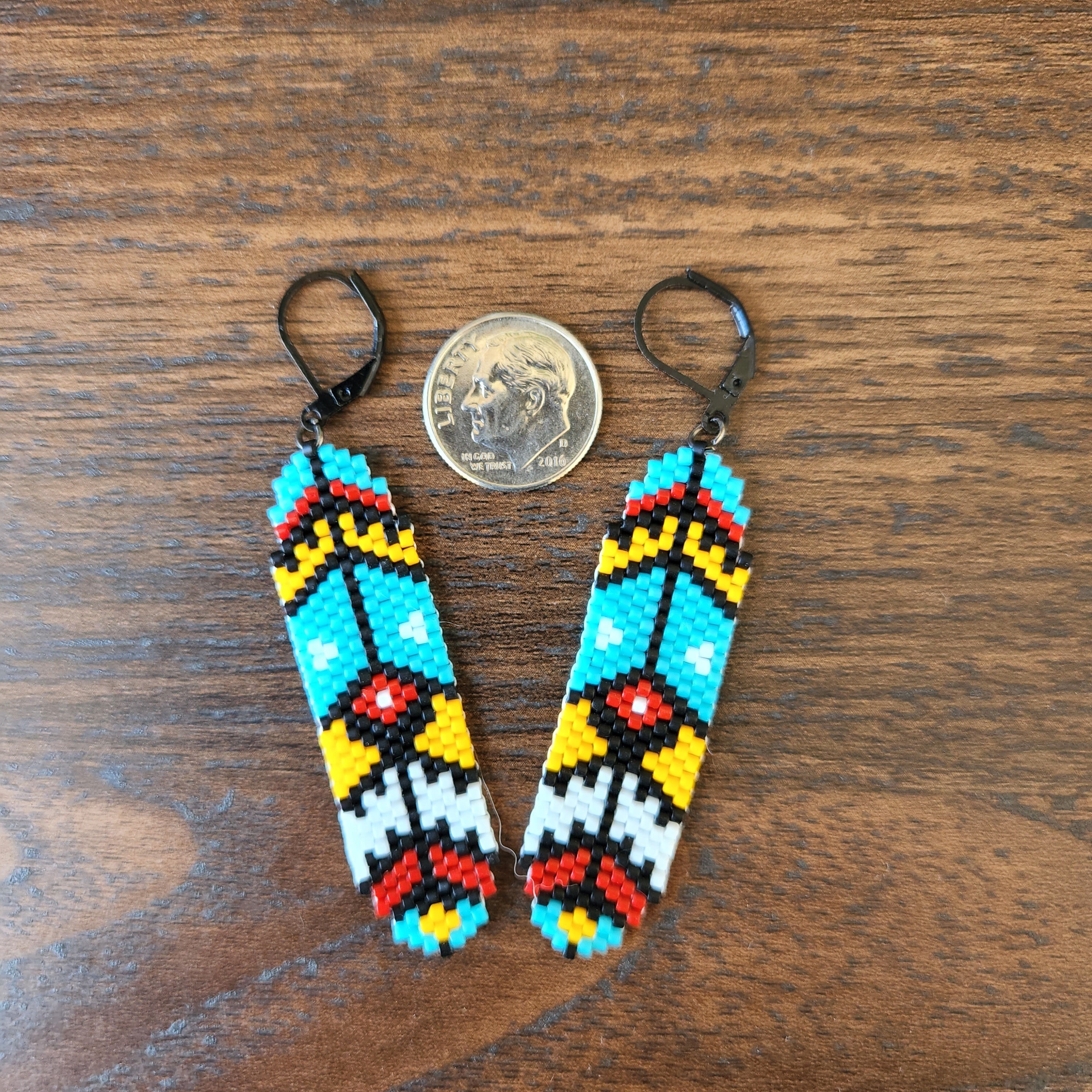 Peyote Feather Stitch Earrings - Etsy