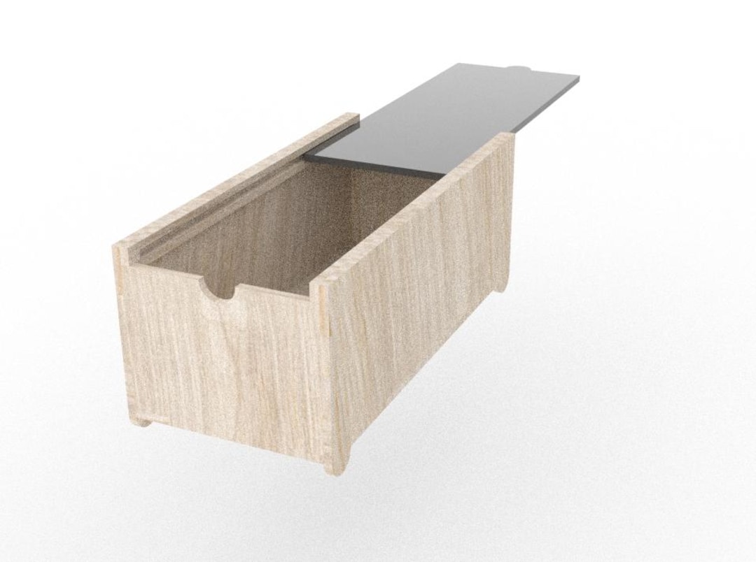 Wood Box Slide Open Lid Multiple Sizes Laser Cut Ready to Print - Etsy