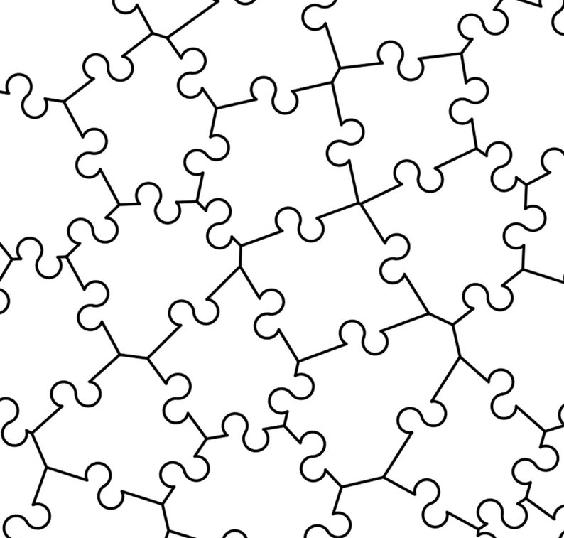 Unique Jigsaw Puzzle Template SVG AI File - Etsy