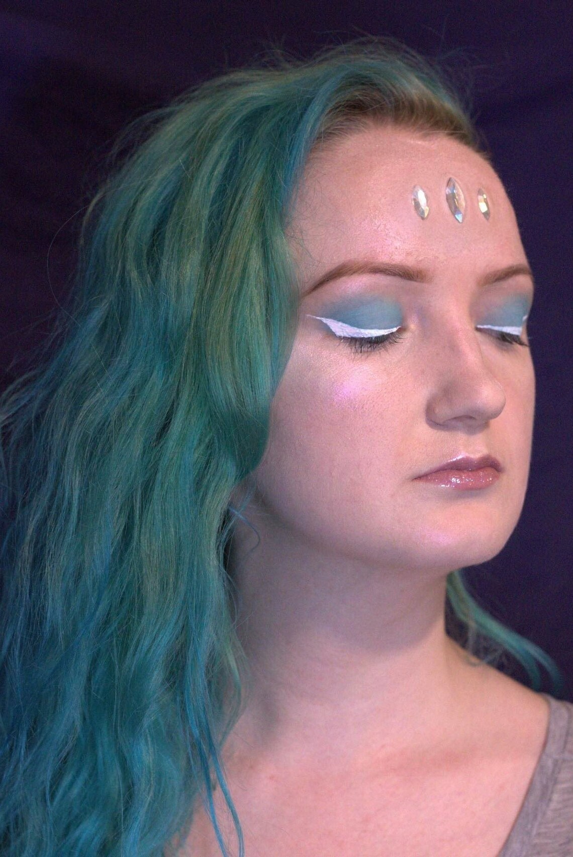 Crystal Rhinestone Silicone Prosthetic, SFX Makeup, Halloween, Special ...