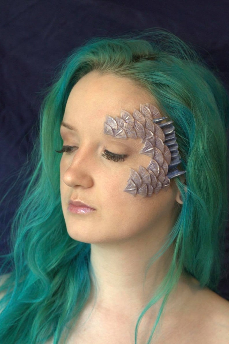 Mermaid Scales Half Face Prosthetic | Etsy