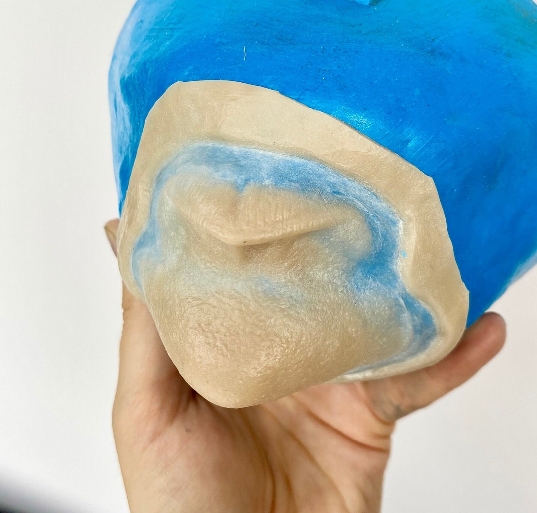 Vampire/bat Pointy Chin and Lip Silicone Prosthetic, Encapsulated ...