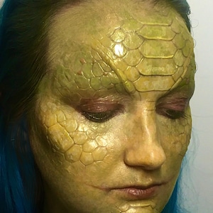 Snake Scales/reptile Forehead, Cheeks and Chin Prosthetic, SFX Makeup ...