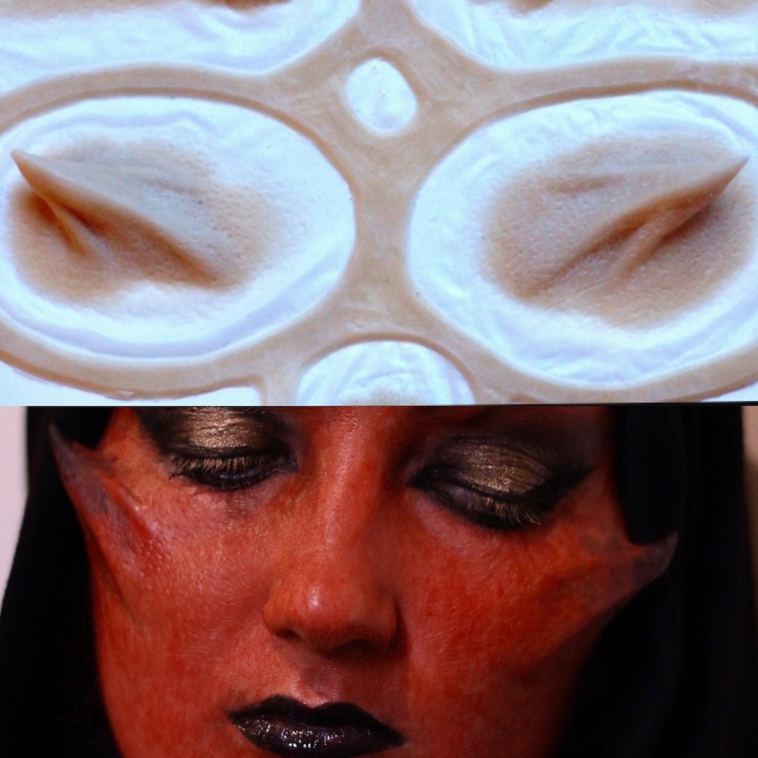Alien Devil Cheekbones Prosthetic, SFX Makeup, Silicone Appliance ...