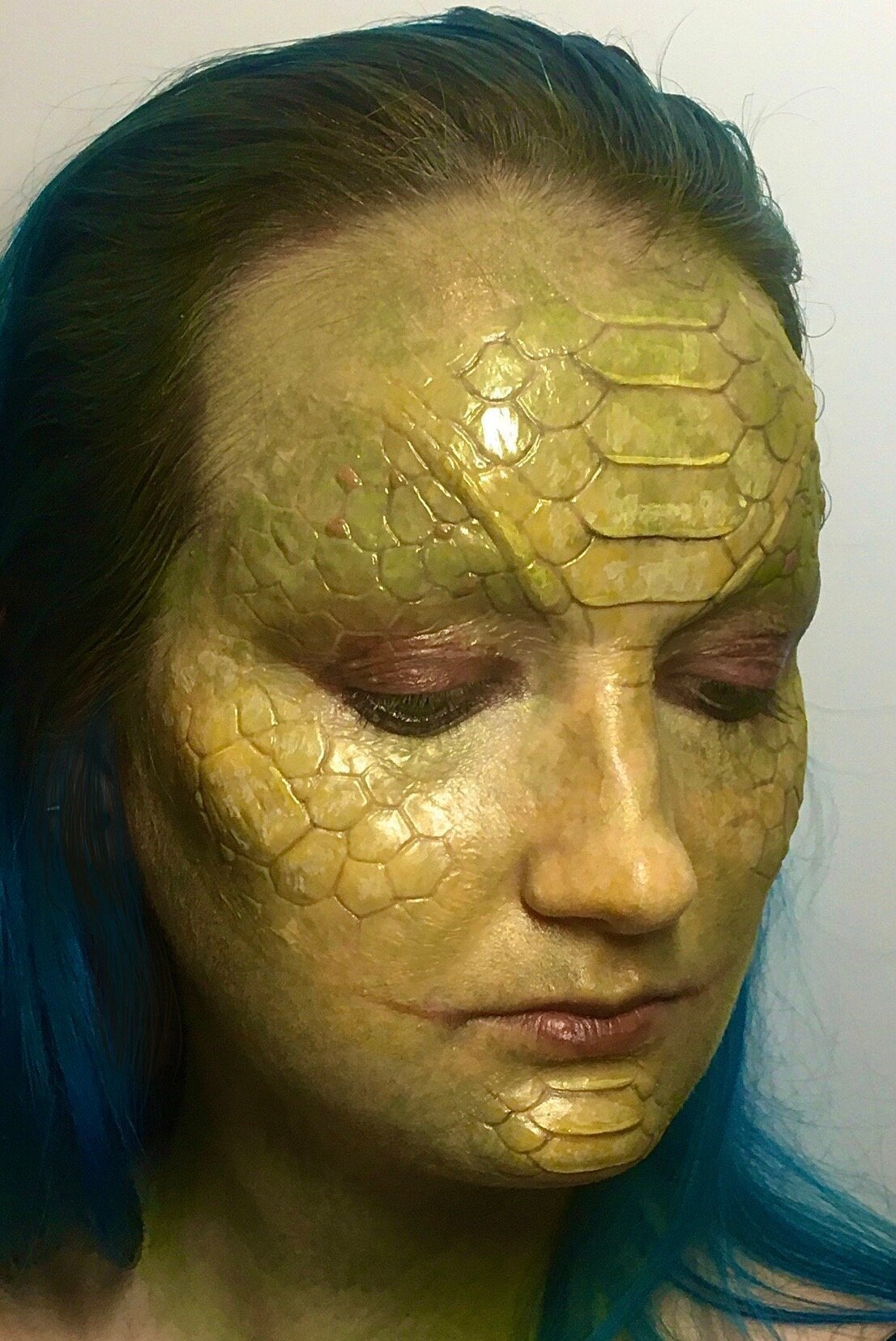 Snake Forehead and Cheekbones Prosthetic SFX Makeup Silicone | Etsy