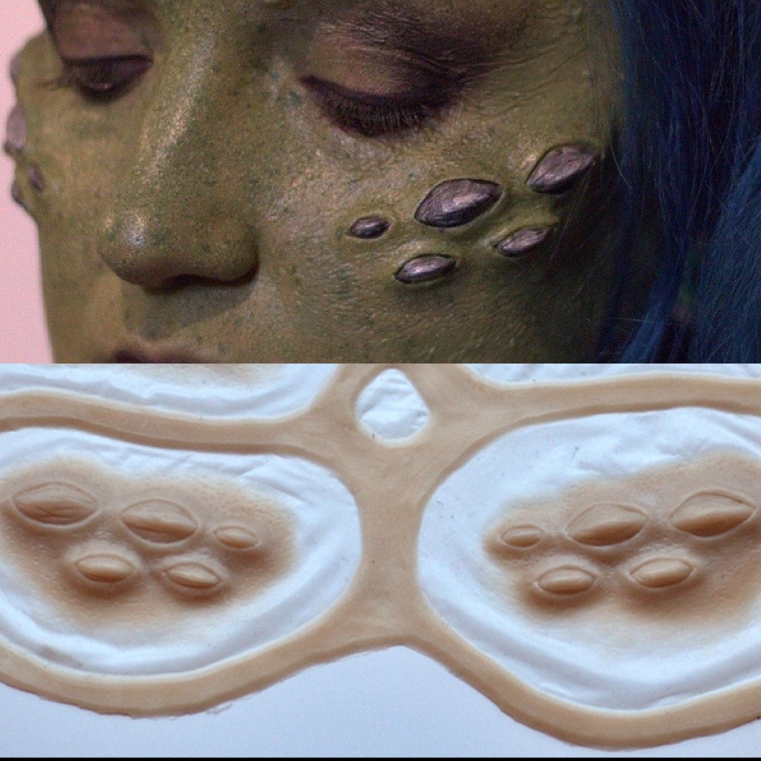 Alien Cheeks Cheekbone Prosthetic, SFX Makeup, Silicone Appliance ...