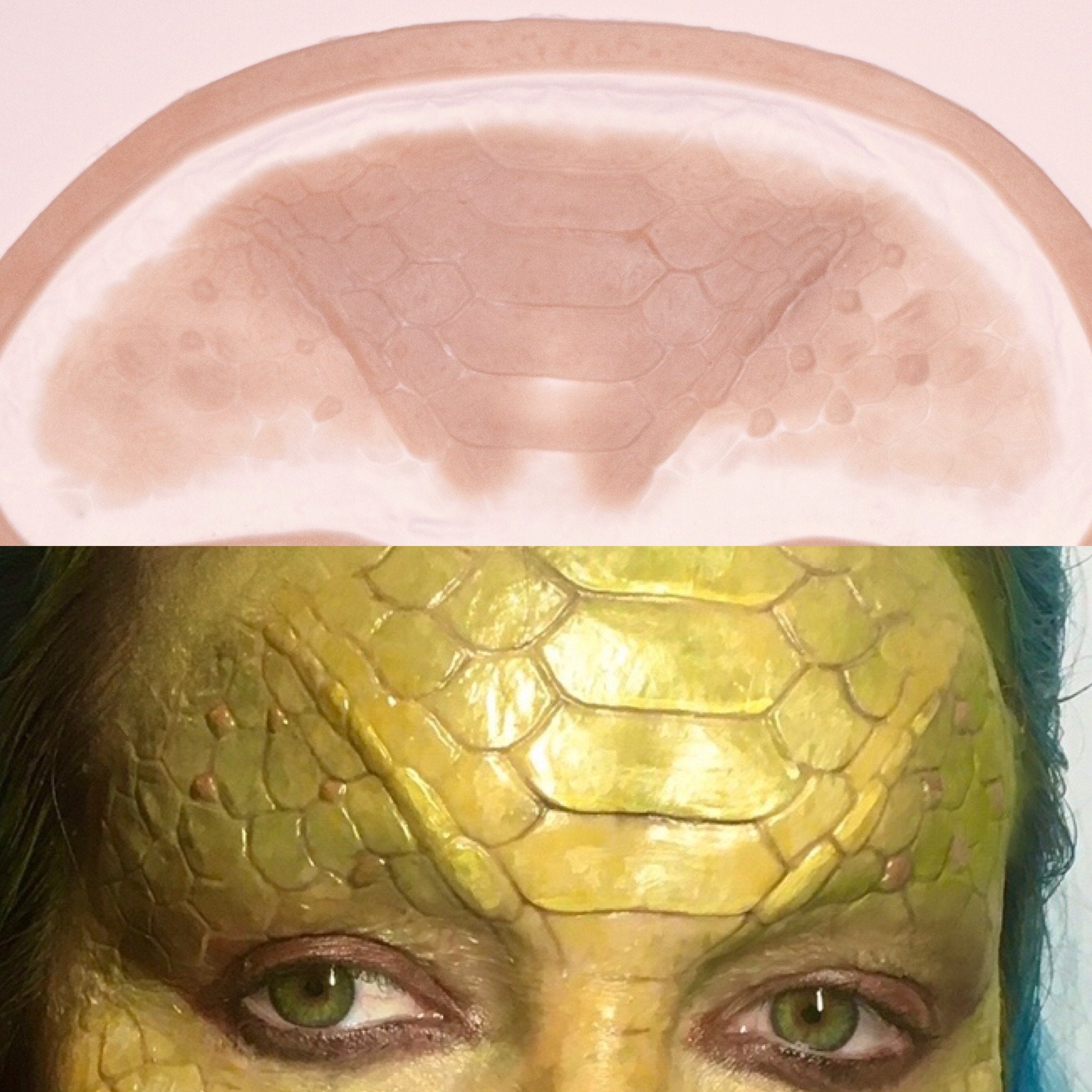 Snake Forehead Prosthetic SFX Makeup Silicone Appliance - Etsy UK