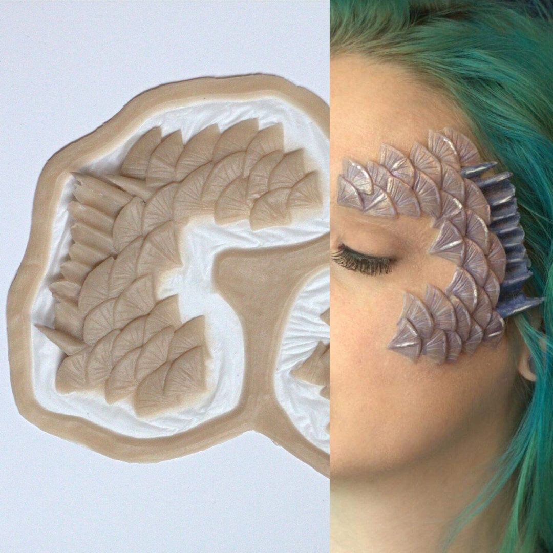 Mermaid Scales Half Face Prosthetic - Etsy