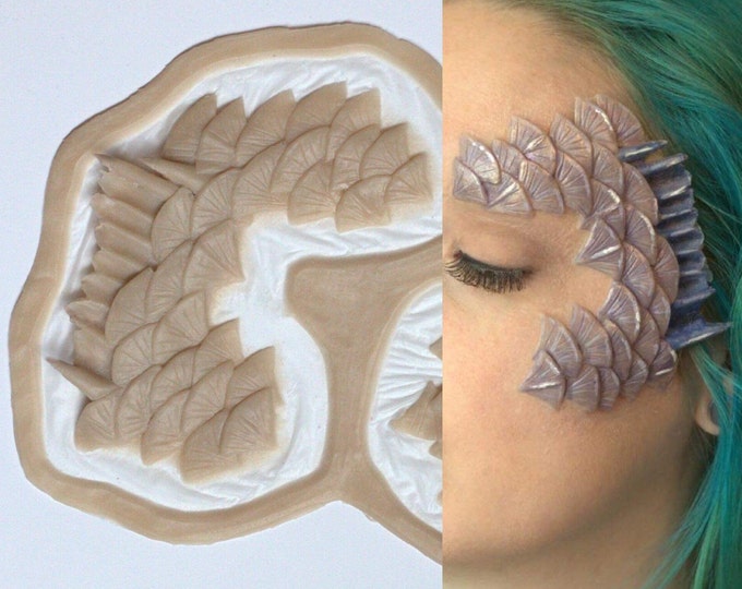 Mermaid Scales Half Face Prosthetic - Etsy
