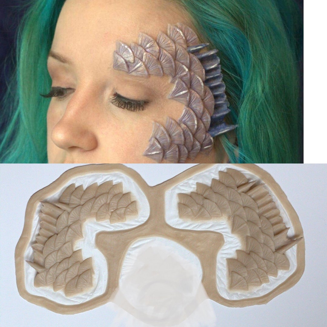 Mermaid Scales Prosthetic both Face Sides - Etsy