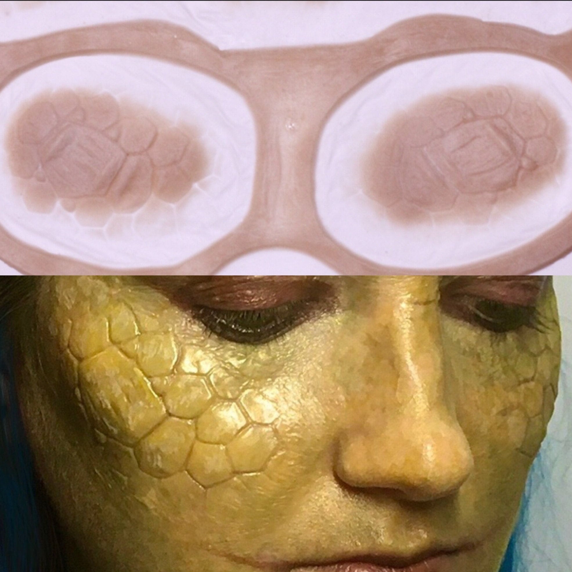 Snake Cheekbones Prosthetic, SFX Makeup, Silicone Appliance, Halloween ...