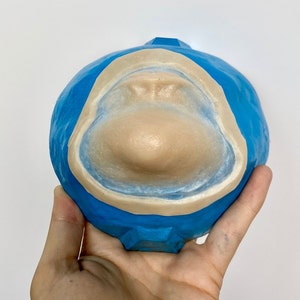 Vampire/bat Pointy Chin and Lip Silicone Prosthetic, Encapsulated ...