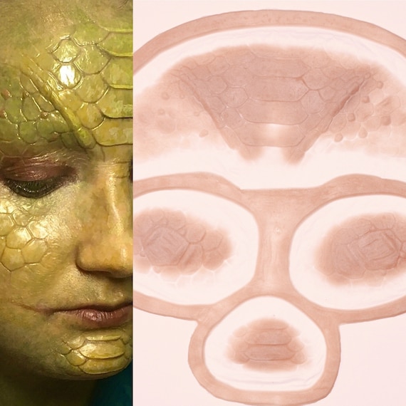 Snake Scales/reptile Forehead Cheeks and Chin Prosthetic SFX - Etsy