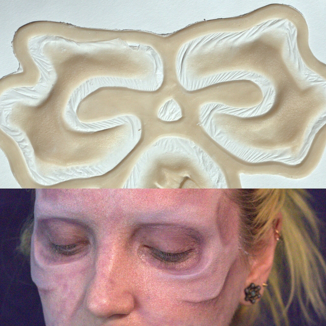 Skeletal Zombie Cheekbones/eye Sockets Prosthetic, SFX Makeup, Silicone ...